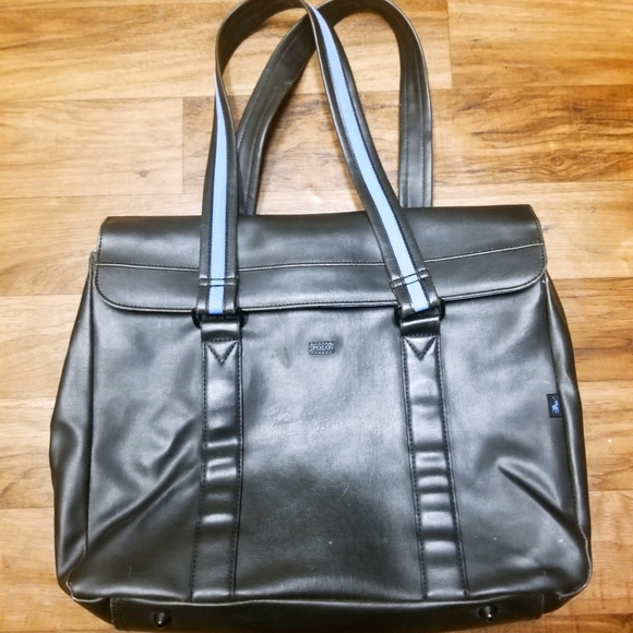 Polo Ralph Lauren | Bags | Polo Ralph Lauren Leather Laptop Tote Bag ...